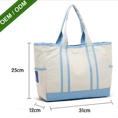 China Custom 100% Cotton Canvas Tote Bag Eco Friendly Shopping Bag 4oz to 20oz for sale