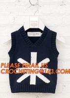 China Kids Knit Vest Pattern Sleeveless Sweater Cotton Blend Size 80-140cm Casual Winter Wear for sale