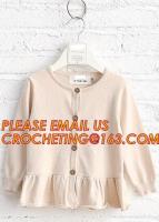 China Girls Knitted Cardigan Fall Winter Sweater Coat Cotton Wool Blend Size 80-140cm OEM Custom for sale