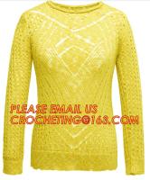 China 100 Cashmere Long Sleeve Hollow Pointelle Pullover Women Spring Sweater 12gg 2/26nm for sale