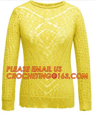 China 100 Cashmere Long Sleeve Hollow Pointelle Pullover Women Spring Sweater 12gg 2/26nm for sale