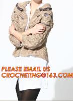 China Women White Cashmere Cable Knit Pullover Sweater 12gg 2/26nm Loose Fit for sale