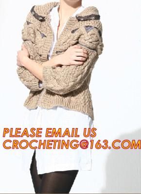 China Women White Cashmere Cable Knit Pullover Sweater 12gg 2/26nm Loose Fit for sale
