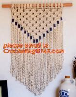 China MACRAME LADIES BAG, MACRAME PLANT HANGING, MACRAME HANGING, MACRAME CUSHION COVER, MACRAME HAND BAND for sale