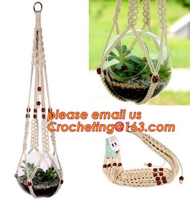 China Wholesale Macrame Plant Hanger 52 Inch Heavy Duty Nylon for Indoor Outdoor Round Square Pots for sale