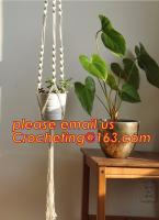 China Wholesale 2 Pack Jute Plant Hanger 43.5 Inch 4 Leg for Indoor Outdoor Ceiling Deck Balcony Round Square Pots for sale