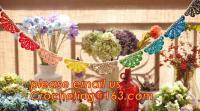 China Custom Triangle Bunting Flags 20x30cm Waterproof Vinyl Lace Banner for Wedding Party Decoration for sale