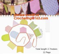 China Custom Printed Burlap Bunting Banner 8x10 Inch Natural Jute Hessian with Lace for Wedding Party Decoration for sale