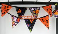 China Custom Printed Triangle Lace Bunting Flags 20x30cm for Wedding Party Decoration for sale