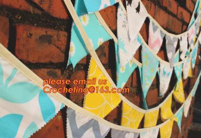 China Custom Printed Triangle Bunting Flags 20x30cm Waterproof Vinyl for Party Wedding Decoration for sale