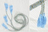 China Polyester Handmade Tassel with Cord 9cm for Curtain Garment Decoration Wholesale for sale