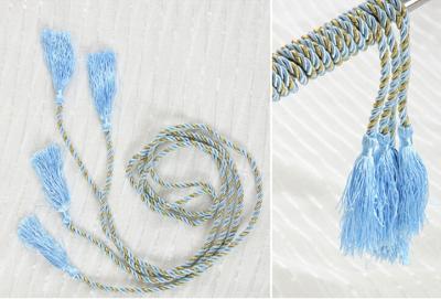 China Polyester Handmade Tassel with Cord 9cm for Curtain Garment Decoration Wholesale for sale