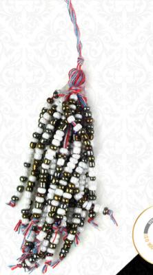 China Wholesale Decorative Curtain Tieback Tassel with Beads 30mm Cotton Fringe Trim for sale