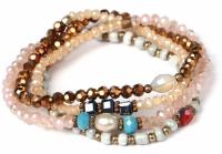 China Multi Row Crystal Bracelet Black Quartz Gold Chain Fashion Jewelry for Men Women 120pcs MOQ for sale