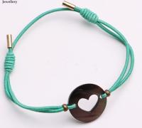 China Women's Mint Rope and MOP Bracelet with Anti Gold Plating, Nickel Free Jewelry for sale