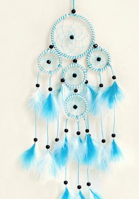 China Wholesale Indian Feather Dream Catcher 20cm Diameter Home Decoration Custom Colors for sale