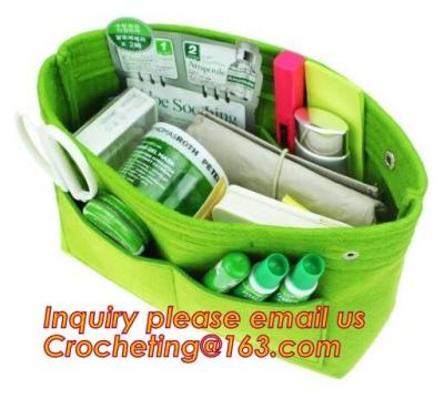 China Eco-Friendly Felt Travel Cosmetic Organizer Bag Multifunction Wash Bag 3mm Thickness Custom Size for sale