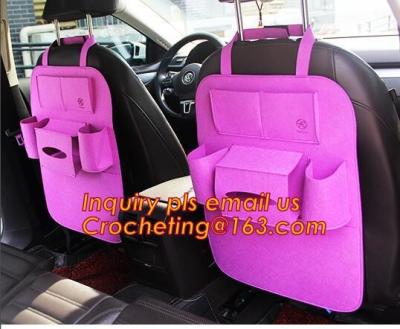 China Custom Felt Car Organizer 56x40cm Large Capacity Seat Back Storage Eco Friendly for sale