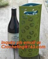 China Eco Friendly Felt Wine Bag 30x35cm Recycled Plastic Bottle Material Gift Tote for sale