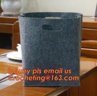 China Custom Felt Storage Basket 3mm Thickness Eco Friendly Wool Felt Organizer for Home for sale