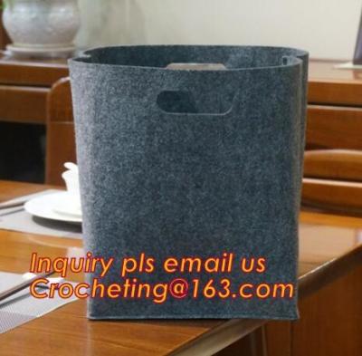 China Custom Felt Storage Basket 3mm Thickness Eco Friendly Wool Felt Organizer for Home for sale