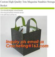 China Custom Felt Storage Basket 3mm Thickness Eco Friendly Wool Felt Organizer for Household Sundries for sale