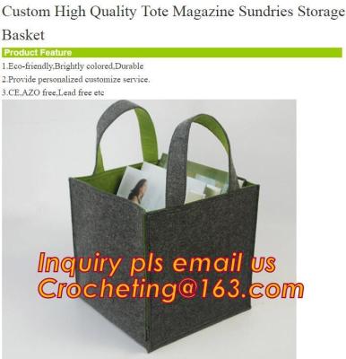 China Custom Felt Storage Basket 3mm Thickness Eco Friendly Wool Felt Organizer for Household Sundries for sale