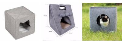 China Custom Eco-Friendly Wool Felt Pet Bed for Cats and Dogs Durable Shockproof Design for sale