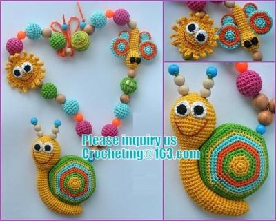China Handmade Crochet Nursing Teething Necklace with Wooden Beads 20mm for Baby for sale