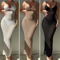 China Hand Crochet Swimwear Cover Up Beach Shawl Capelet Skirt Knitted Texture One Piece Short S M L Polyester for sale