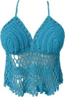 China Handmade Crochet Bikini Set with Halter Top and Cover Up Skirt in S/M/L for sale