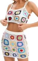 China Women's Floral Embroidery Halter Padded Bikini Set 2 Piece Boho Swimsuit S/M/L for sale