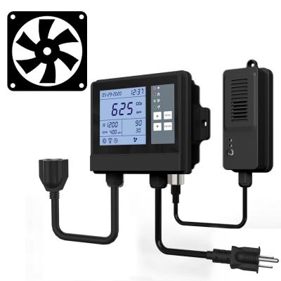 China OEM PPM CO2 Greenhouse Climate Controller For Planting Tent Direct Exhaust Fan for sale