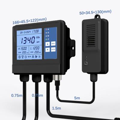 China OEM Realtime Display Greenhouse Climate Controller Planting Control CO2 PPM Fan for sale