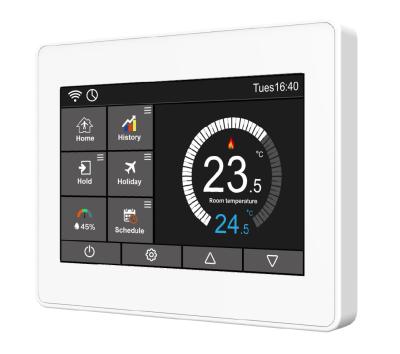China Intelligent Fossil Fuel Wifi Controlled Thermostat Programmable IP20 rated for sale