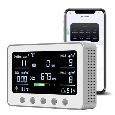 China App Controlled Smart Air Quality Monitor Carbon Monoxide Multi Sensor Industrial Indoor for sale