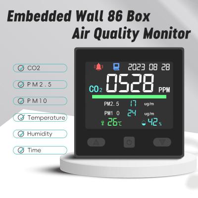 China CO2 IAQ Air Quality Monitor Wifi Temperature Detector 12V 2.8inch TFT Display for sale