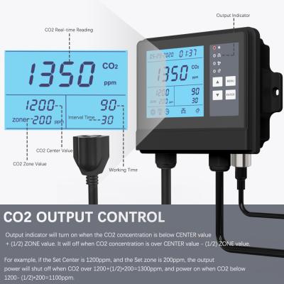 China 10000ppm`Waterproof Greenhouse Climate Controller CO2 Meter For Growth Tent for sale