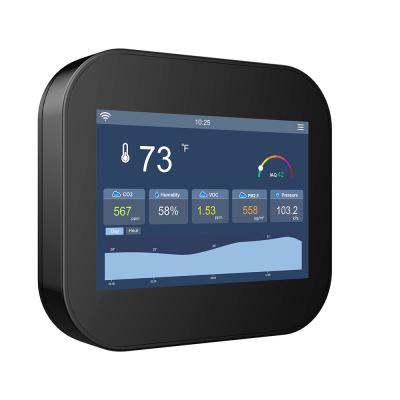 China Touchscreen Indoor Smart Air Quality Monitor Sensor With WiFi RS485 & LoRaWan for sale
