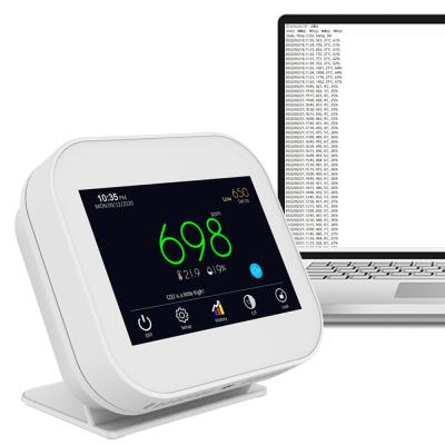 China Indoor USB NDIR Co2 Sensor Detector Air Quality Monitor Capacitive Touch Panel for sale