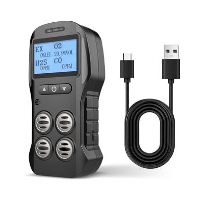 China ODM Portable Multigas Detector Monitor Realtime Display CO 200PPM H2S 10PPM for sale