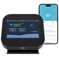 China Smart Gzair Indoor Co2 Meter WiFi Air Monitor Touchscreen Display for sale