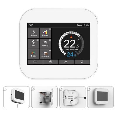 China Home Smart WiFi Thermostat: Floor Heating, Programmable, 50Hz/60Hz, Customizable for sale