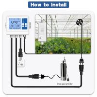 China Dual Control CO2 Regulator Inline Exhaust Fan Digital LCD Indoor Greenhouse Grow Tent WIFI Temperature Humidifier for Grow Room for sale