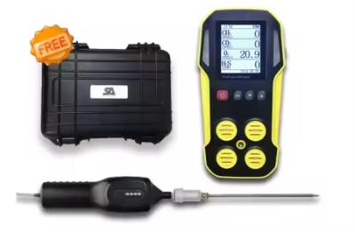 China Multi-Gas Portable Detector with Data Logger - CH4/CO2/H2S/O2 Gas Analyzer for for sale