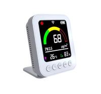 China Tuya Smart WiFi Air Quality Monitor - Battery-Powered Real-Time Detector for PM2.5, Temperature & Humidity for sale
