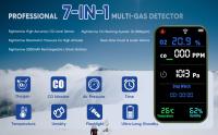 China 7-in-1 Portable Oxygen Detector,with CO,Carbon Monoxide,O2,Temperature,Humidity for sale