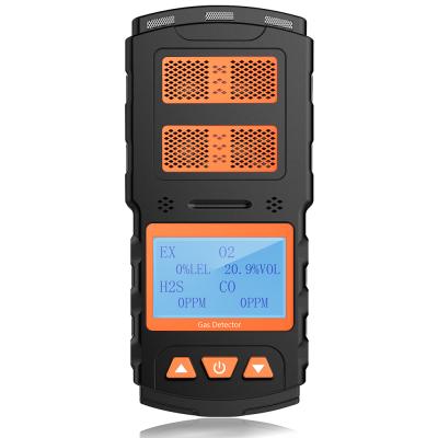 China Compact Handheld 4-Gas Detector with LCD, Multi-Gas Monitor for Combustible Gas Safety for sale