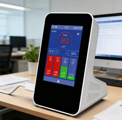 China WiFi Bluetooth Air Quality Monitor 1800 - 7-in-1 Multi-Gas Detector with 3.5-inch Color Touch Screen for sale