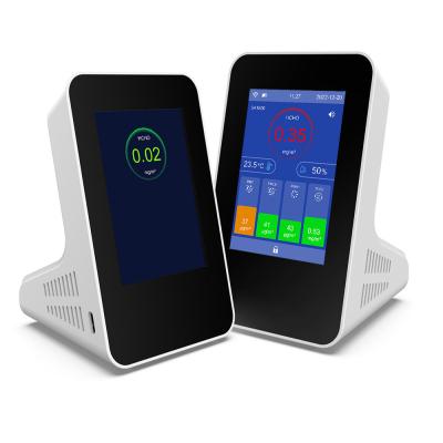 China Smart WiFi Air Quality Sensor SA1800 - App Remote CO2 Meter with Pollen & PM2.5 Tracking, 3.5” Touchscreen Indoor Air Monitor for Bedroom for sale